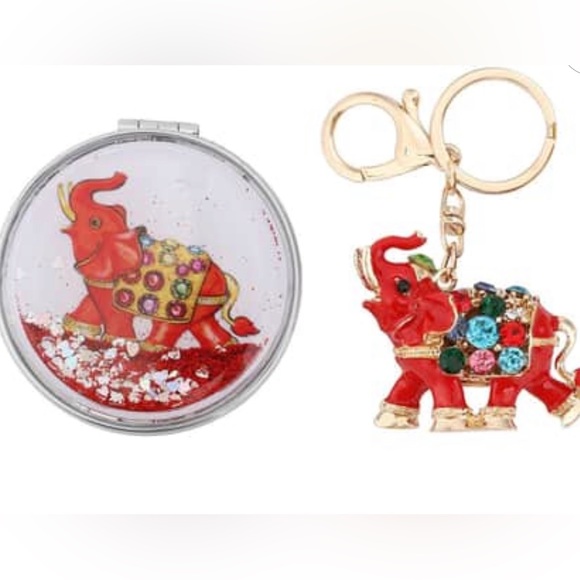 Accessories | Austrian Crystal Enameled Elephant Keychain Purse Charm ...
